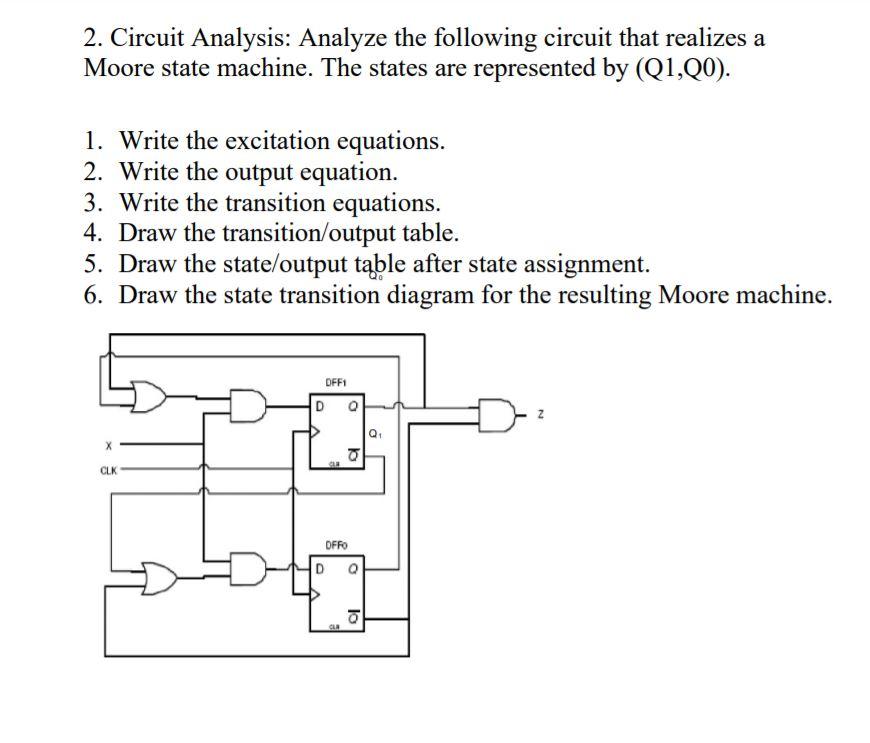 Solved 2. Circuit Analysis: Analyze the following circuit | Chegg.com