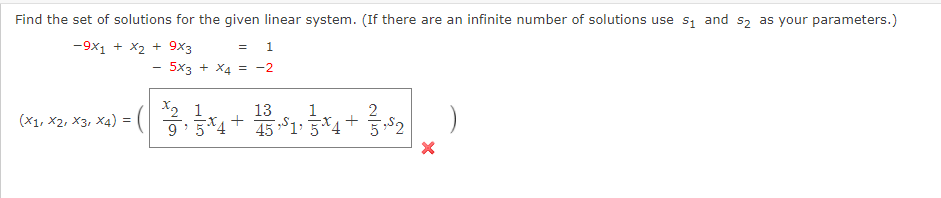 Solved Find the set of solutions for the given linear | Chegg.com