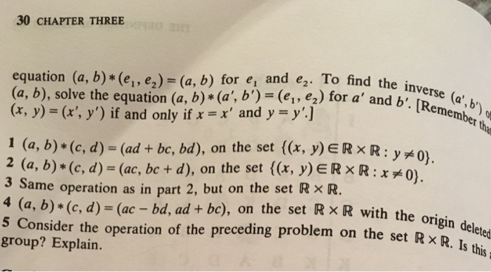 Solved B. Groups on the Set R × R The symbol R × R | Chegg.com