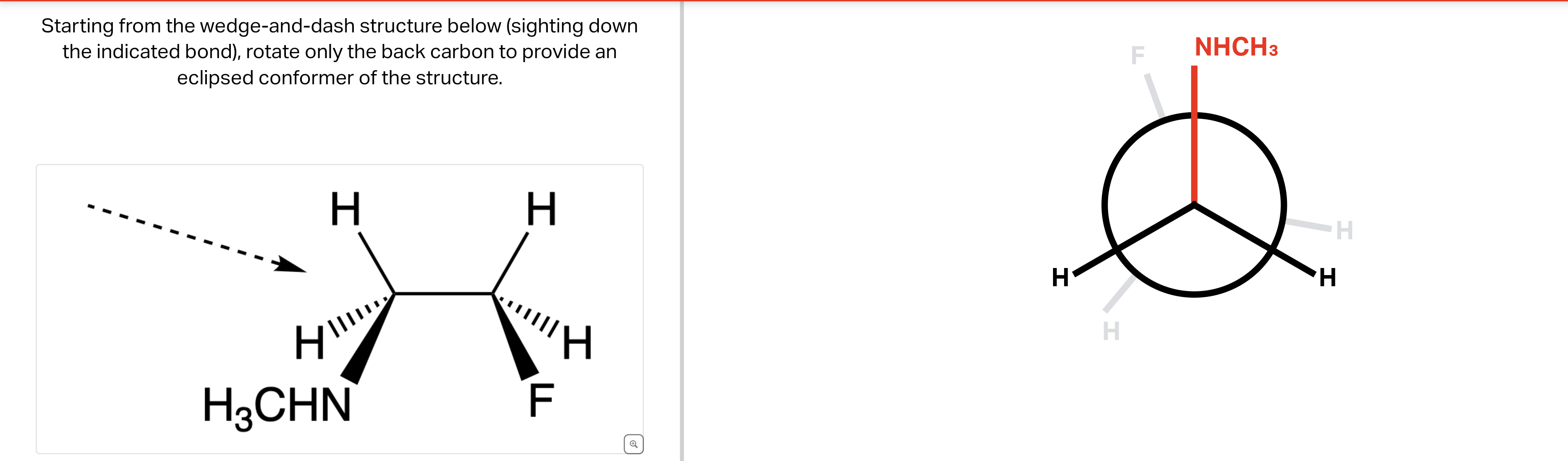Solved Starting from the wedge-and-dash structure below | Chegg.com