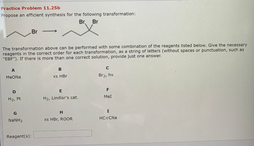 Solved Part 1 X Incorrect. Using acetylene as your only | Chegg.com