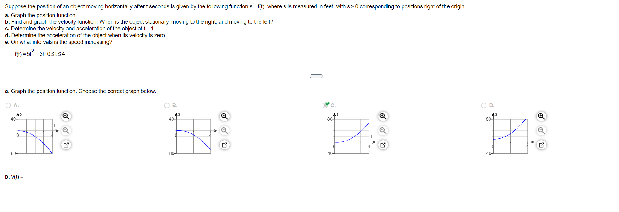 Solved Suppose the position of an object moving horizontally | Chegg.com