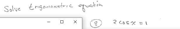 Solved Solve trigonometric equatia -- Х 8 2 CSX= | Chegg.com