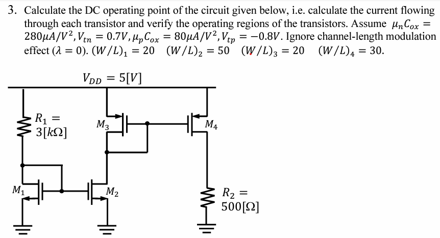 Solved 3. Calculate the DC operating point of the circuit | Chegg.com