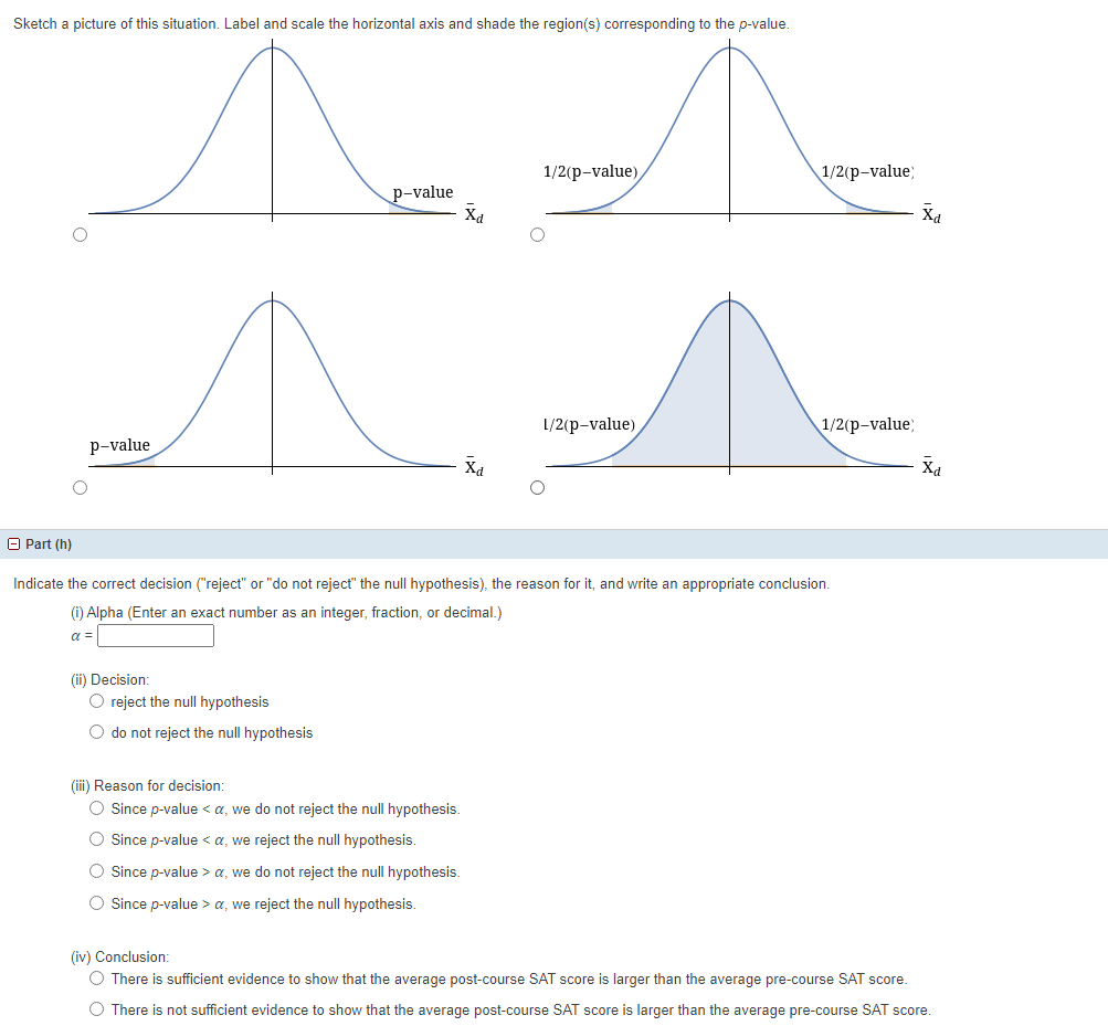 Solved H0:μd =0H0:μd