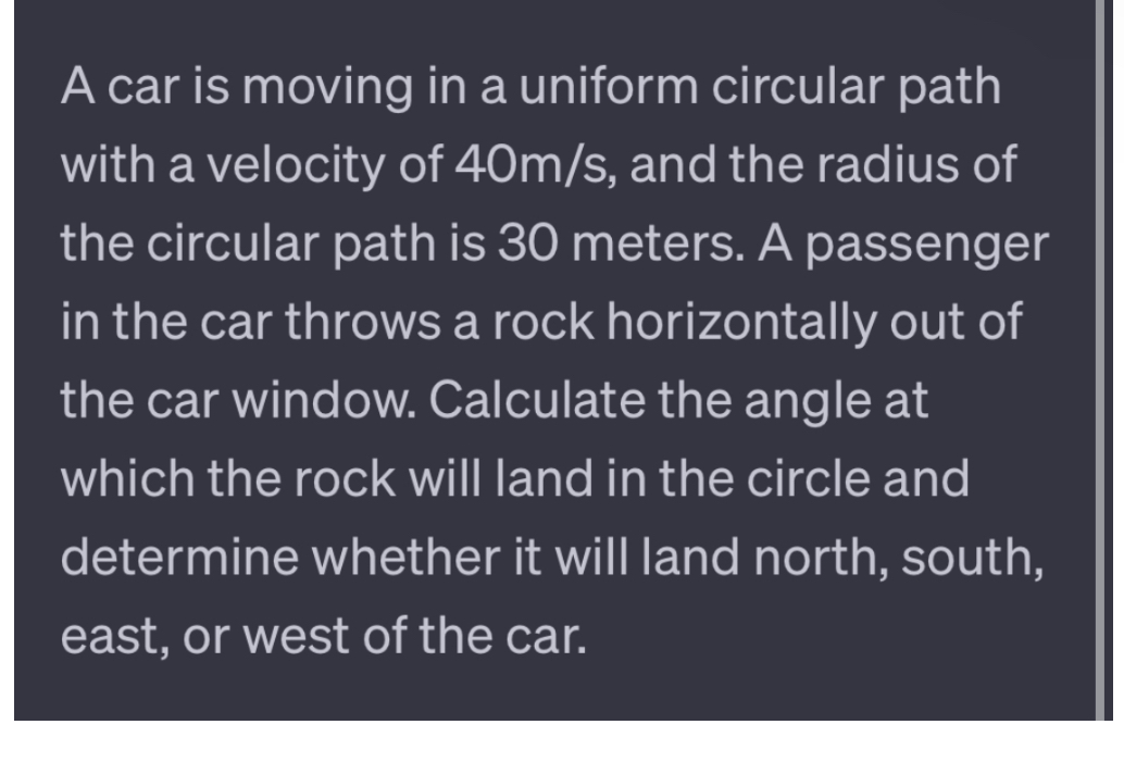 Solved A car is moving in a uniform circular path with a | Chegg.com