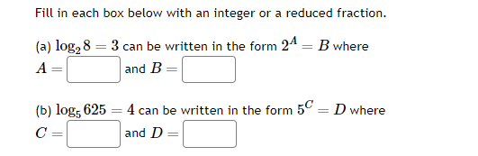 Solved Fill in each box below with an integer or a reduced | Chegg.com