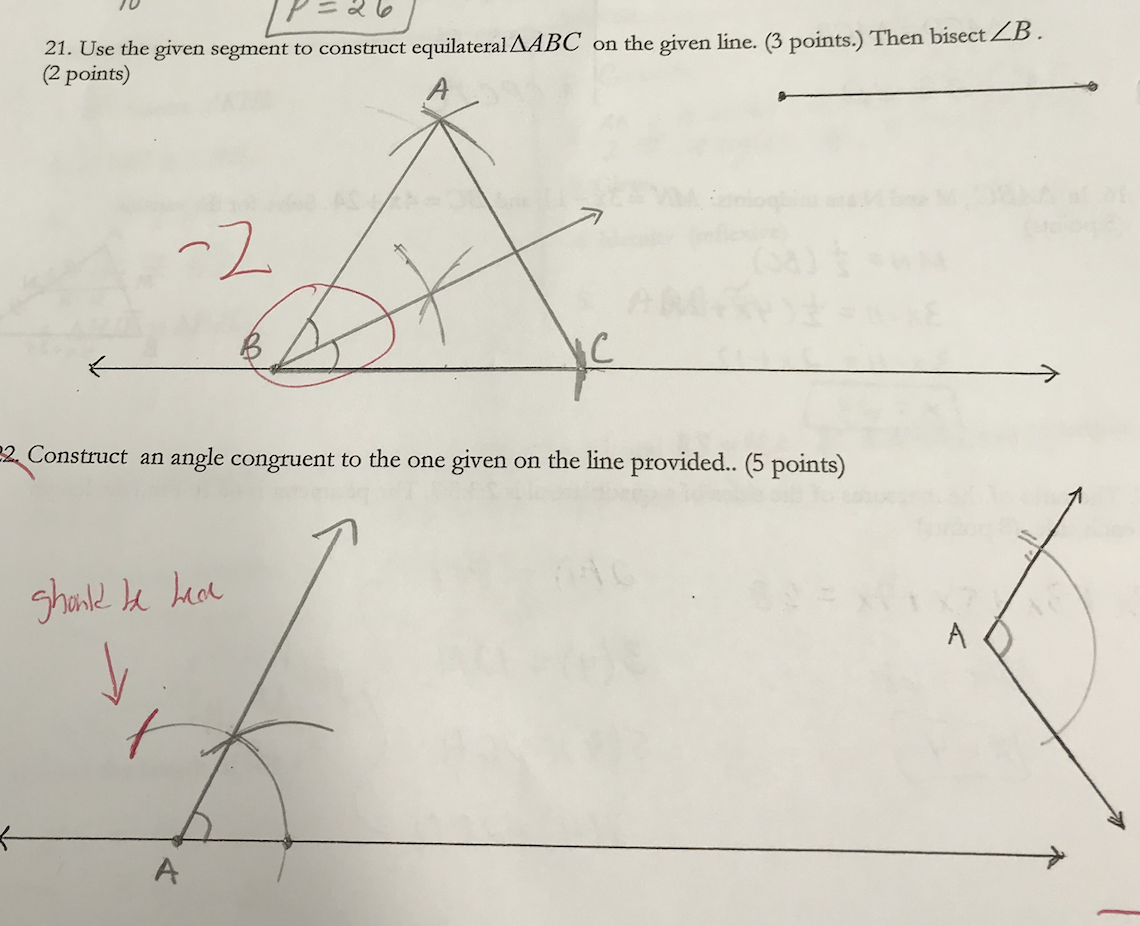 Solved #21) Use the given segment to construct equilateral | Chegg.com