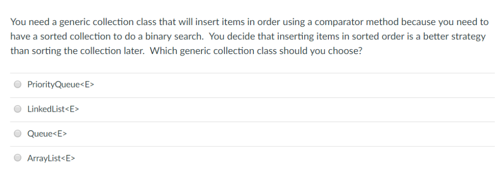 Solved You need a generic collection class that will insert | Chegg.com