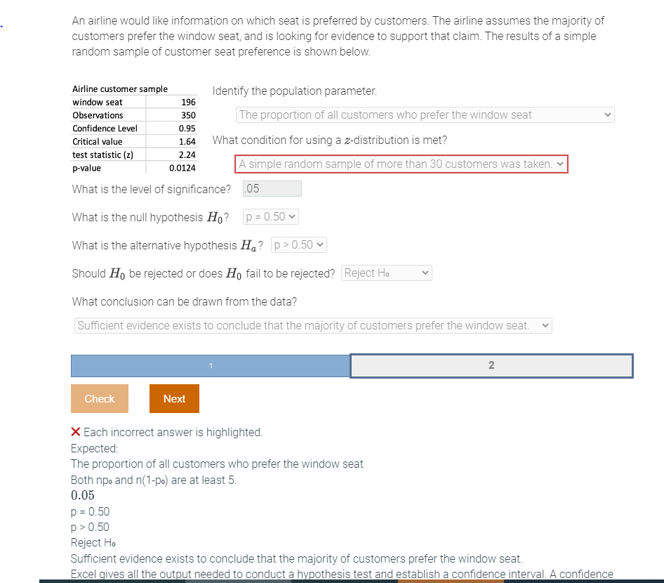 Solved An Airline would like information on which seat is | Chegg.com