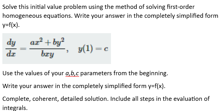 Solved Solve this initial value problem using the method of | Chegg.com