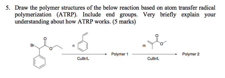 Solved 5. Draw the polymer structures of the below reaction | Chegg.com