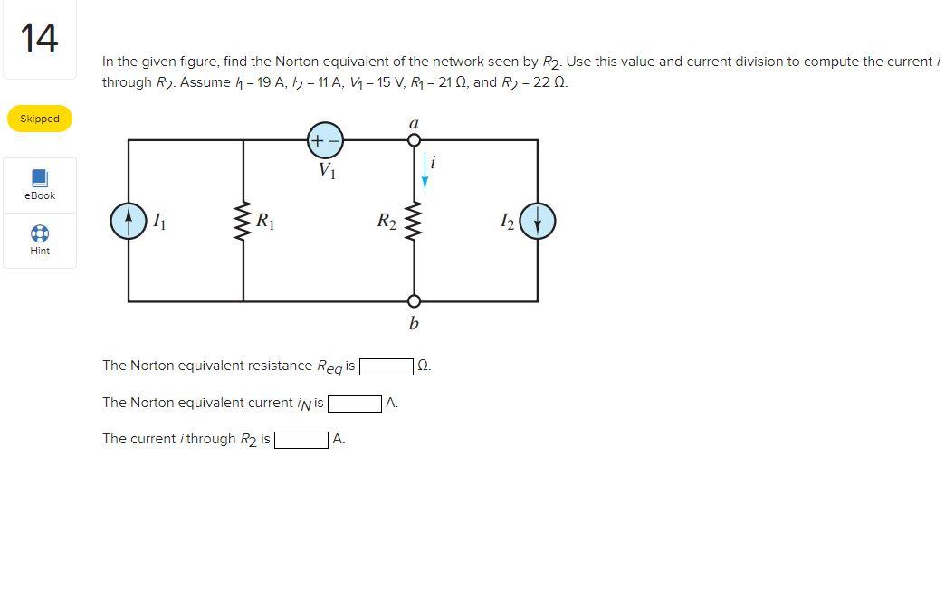 Solved In the given figure, find the Norton equivalent of | Chegg.com