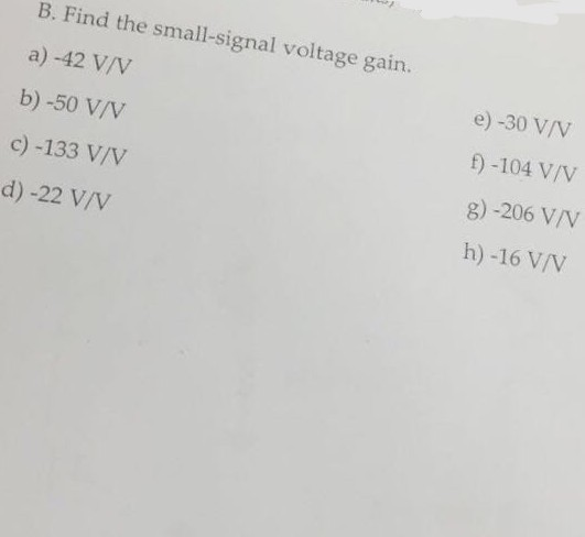 Solved 2 Points Consider The Cmos Common Source Amplifier
