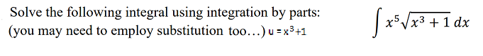 Solved Solve the following integral using integration by | Chegg.com