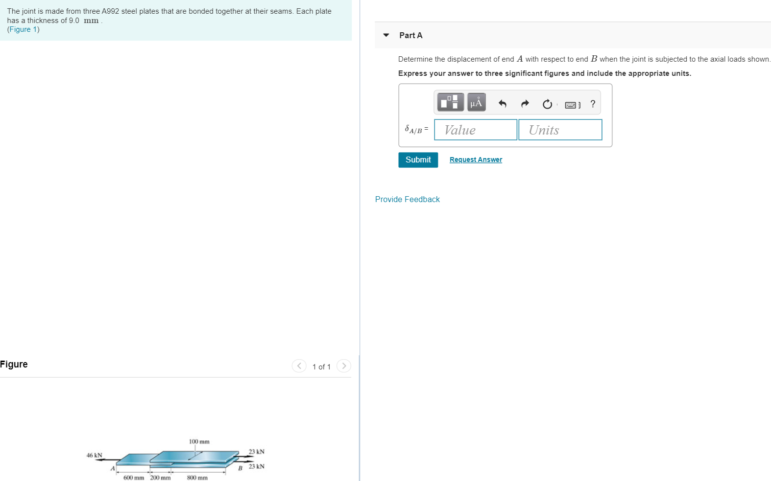 Solved The joint is made from three A992 steel plates that | Chegg.com