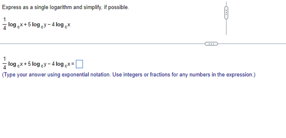 Solved Express as a single logarithm and simplify, if | Chegg.com