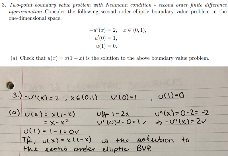 Solved 3. Two-point boundary value problem with Neumann | Chegg.com