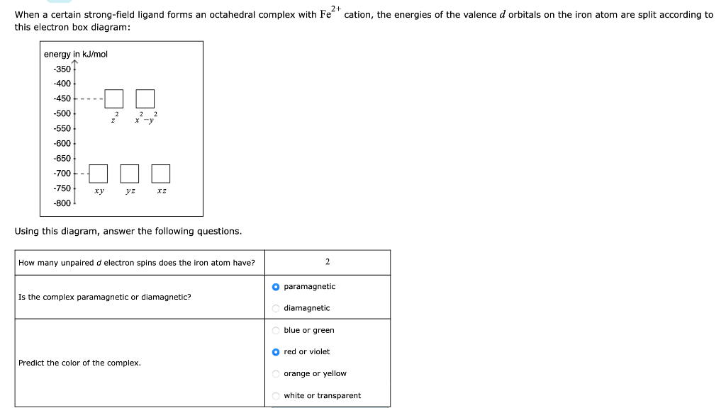Solved When certain strong-field ligand forms an octahedral | Chegg.com
