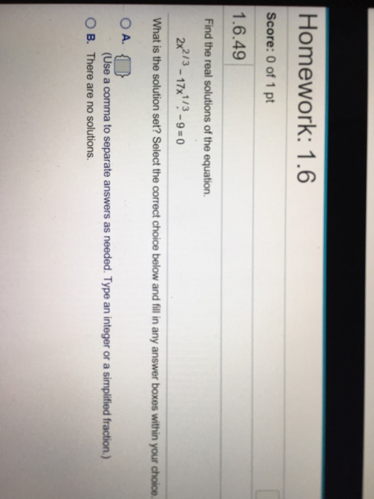 Solved Find the real solutions of the equation. 2x^2/3 - | Chegg.com