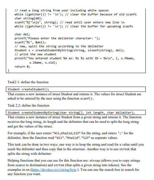Activity 1 Given the following structure and the main | Chegg.com