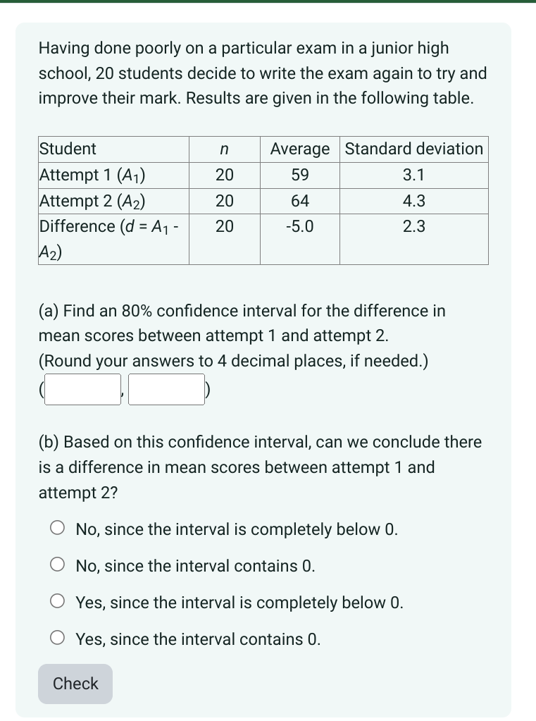Solved Having done poorly on a particular exam in a junior | Chegg.com