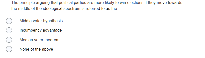 The principle arguing that political parties are more | Chegg.com