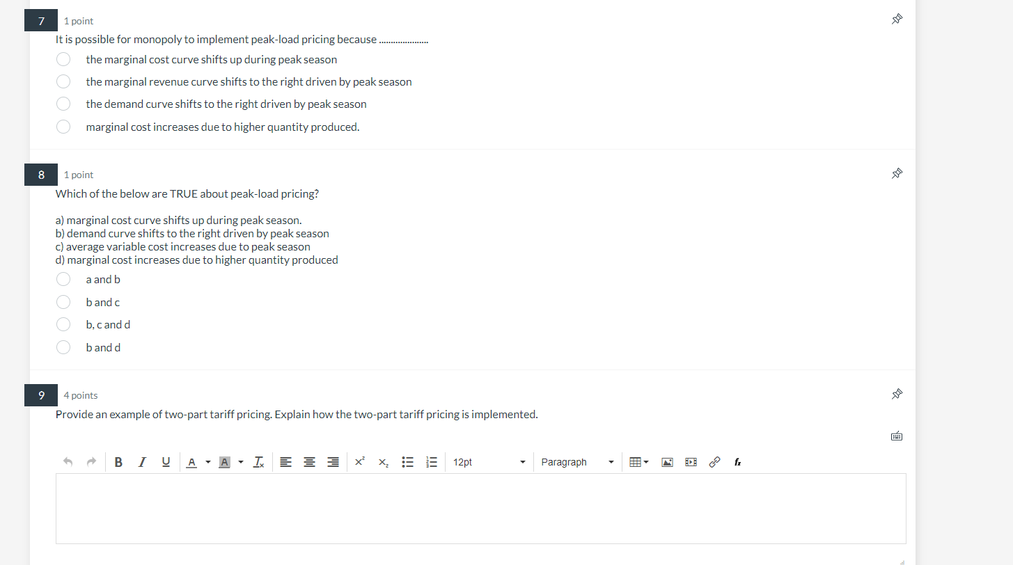 Solved 1 point It is possible for monopoly to implement | Chegg.com