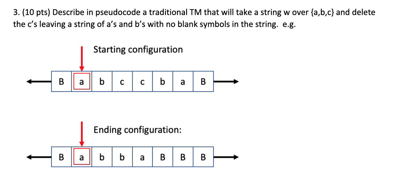 Solved 3 10 Pts Describe In Pseudocode A Traditional Tm