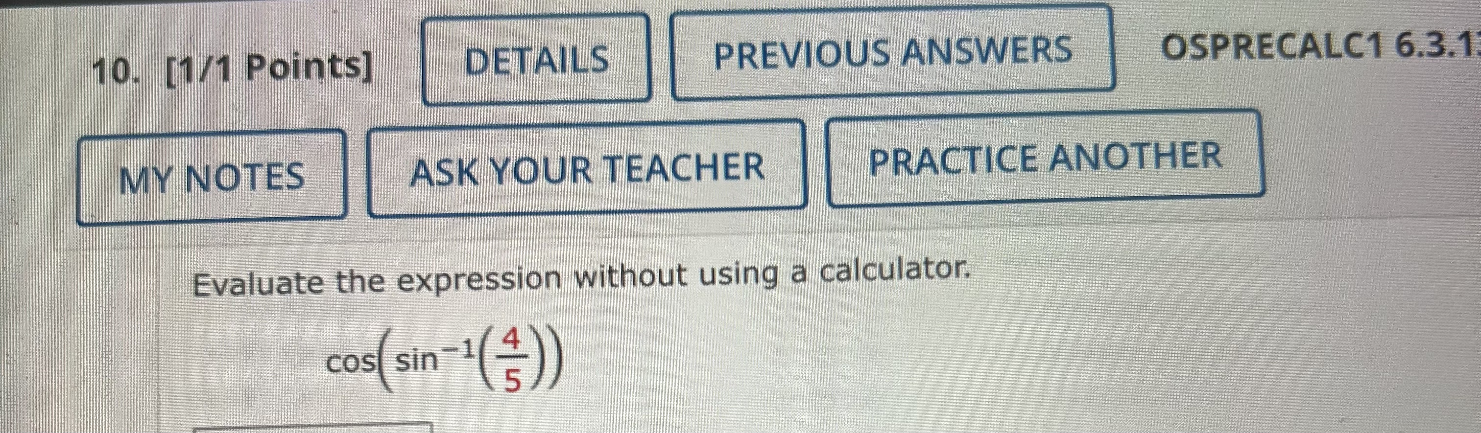 Solved Evaluate the expression without using a calculator. | Chegg.com
