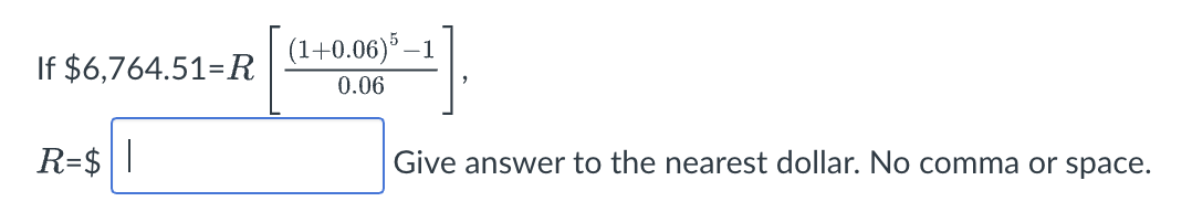 Solved (1+0.05)5 – 1 $1,000 (1 + 0.05)=$ Round answer to the | Chegg.com