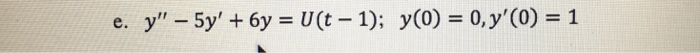 Solved Solve The Following Ode Using Laplace Transform Chegg