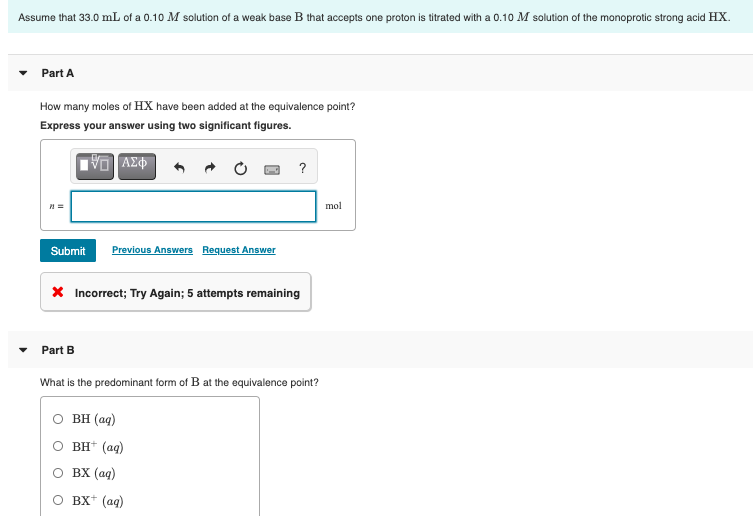 Solved Assume that 33.0 mL of a 0.10 M solution of a weak | Chegg.com