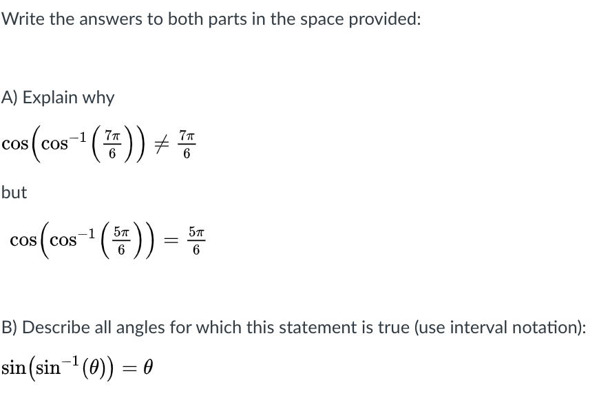 Solved Write the answers to both parts in the space | Chegg.com