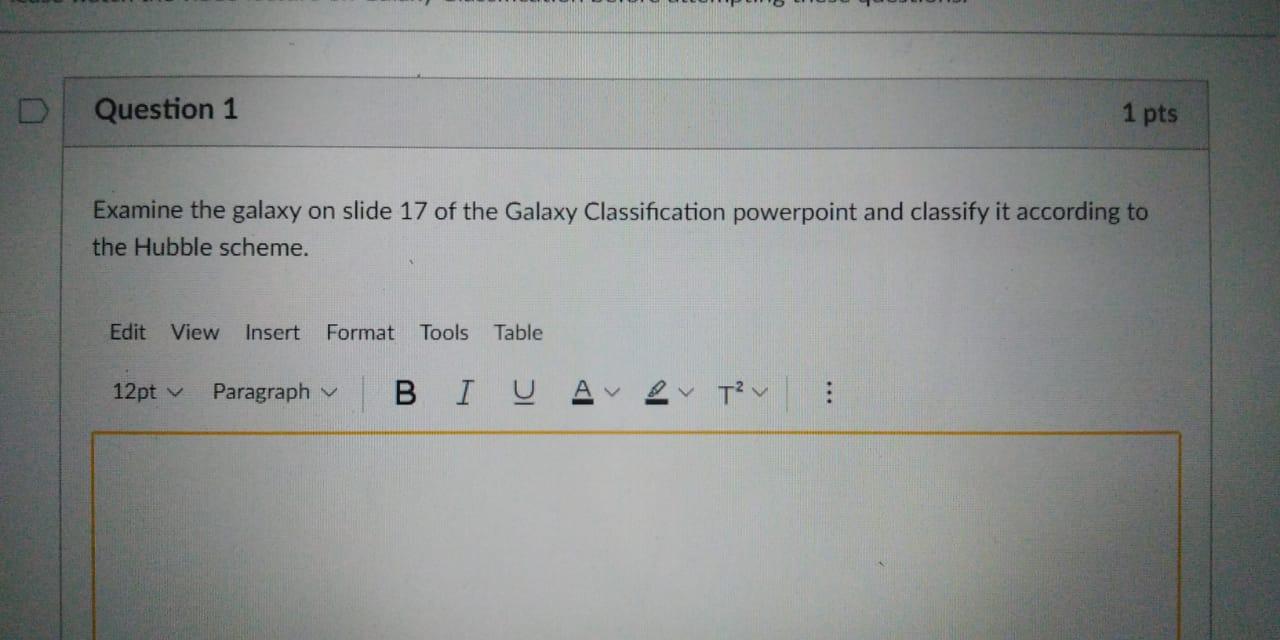 Solved Examine the galaxy on slide 17 of the Galaxy | Chegg.com