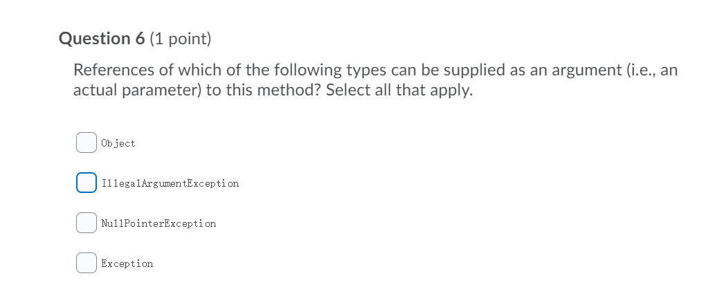Solved Example Code The next three questions refer to the | Chegg.com