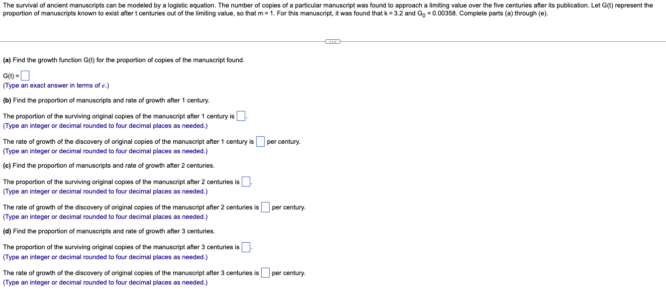 Solved proportion of manuscripts known to exist after t | Chegg.com