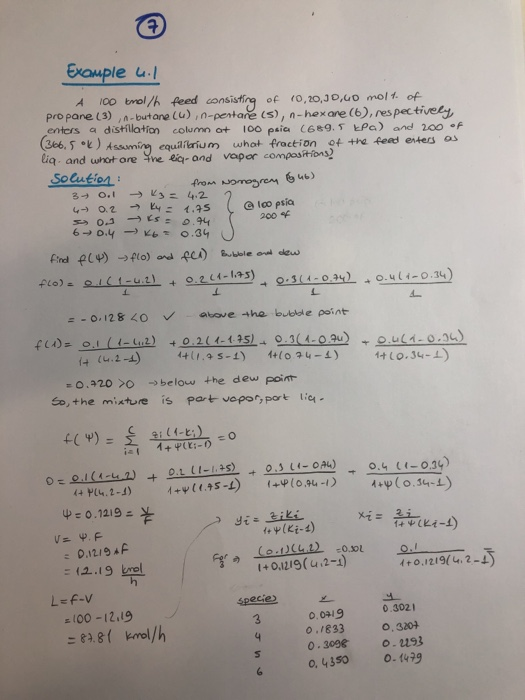 Solved A 100 tmol/h feed consisting of r0,0,3o,4o molt of | Chegg.com