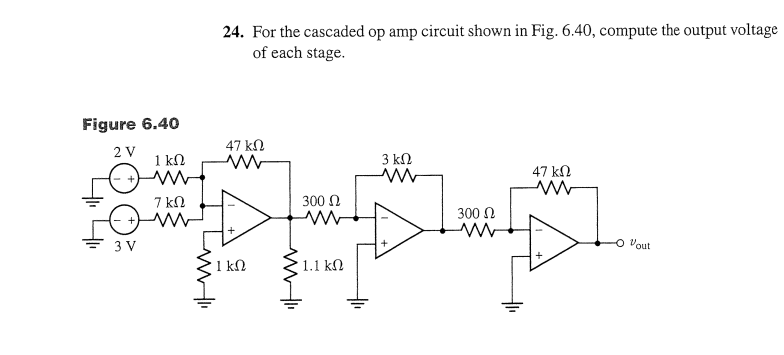Solved 23. Derive an expression for Vout in terms of V1 and | Chegg.com