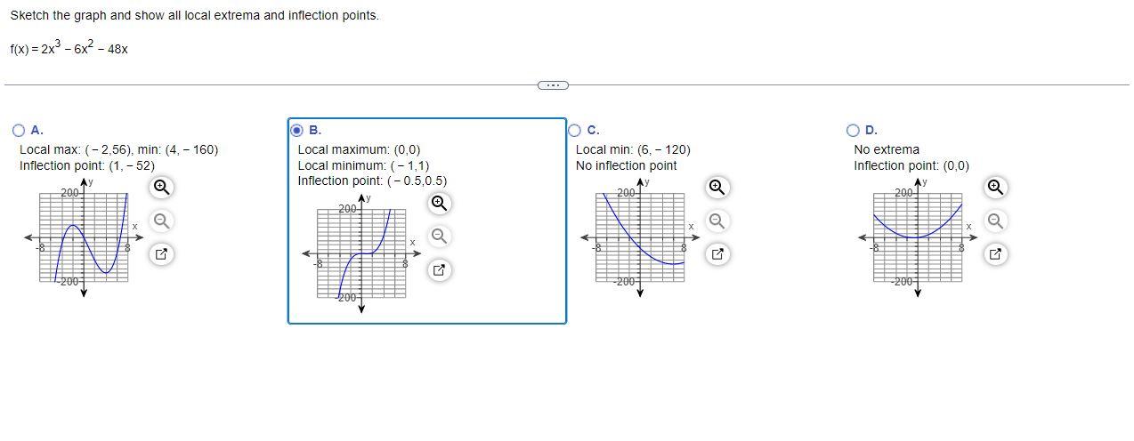 Solved Sketch the graph and show all local extrema and | Chegg.com