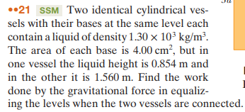 Solved JU 21 SSM Two identical cylindrical ves- sels with | Chegg.com