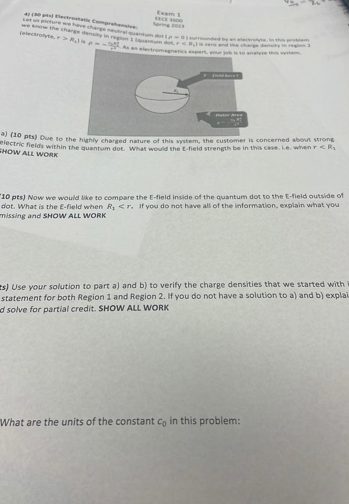 Solved 4) (30 pts) Electrostatic Comprehensive. tetct 1600 | Chegg.com