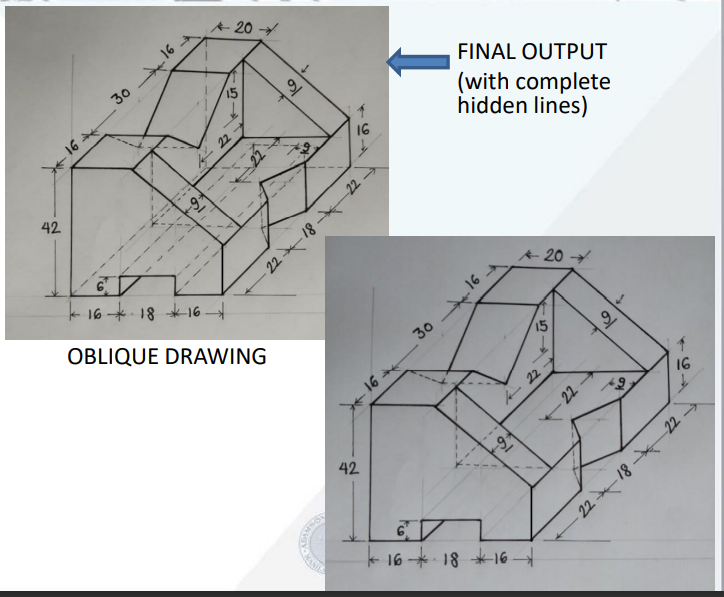 Solved Can You Draft me an Orthographic & Isometric with | Chegg.com