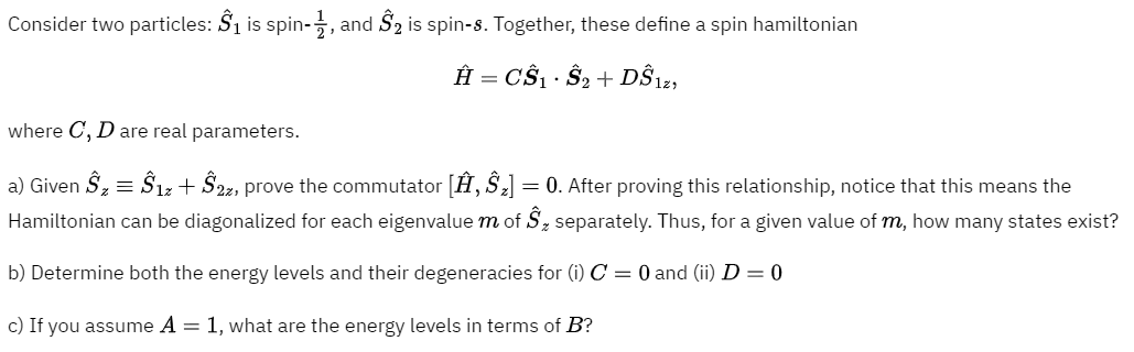Solved Consider two particles: S^1 is spin −21, and S^2 is | Chegg.com