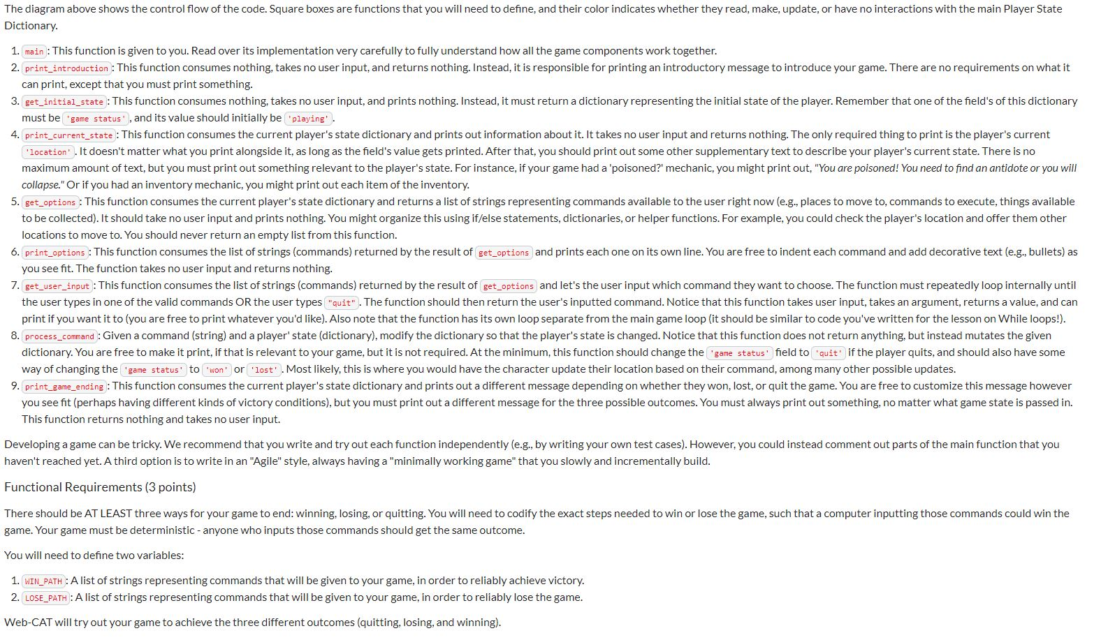 Project 4: Text Adventure To complete this activity, | Chegg.com