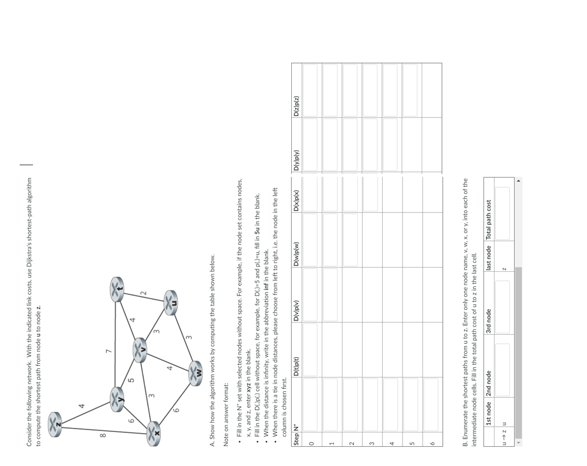 Solved Consider The Following Network With The Indicated 