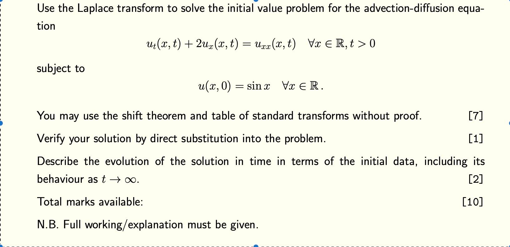 Solved Use the Laplace transform to solve the initial value | Chegg.com