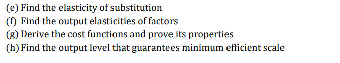 Solved Consider the following production function and answer | Chegg.com