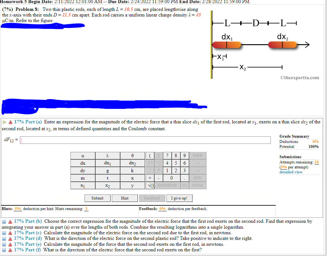 Homework 5 Begin Date: 2/11/2022 12:01:00 AM -- Due | Chegg.com