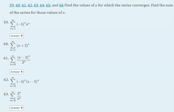 Solved 59, 60, 61, 62, 63, 64, 65, and 66 Find the values of | Chegg.com